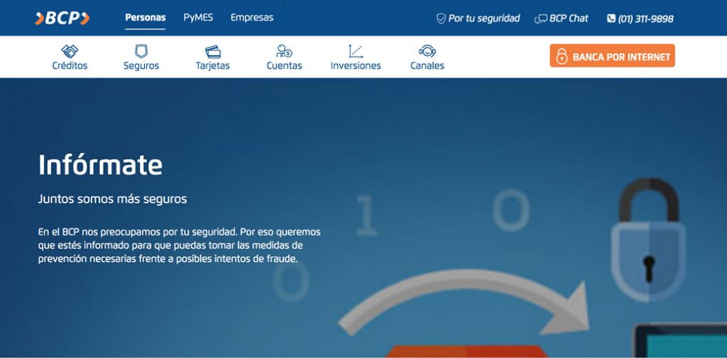 BCP presenta el minisite informativo y educativo “Por tu seguridad”