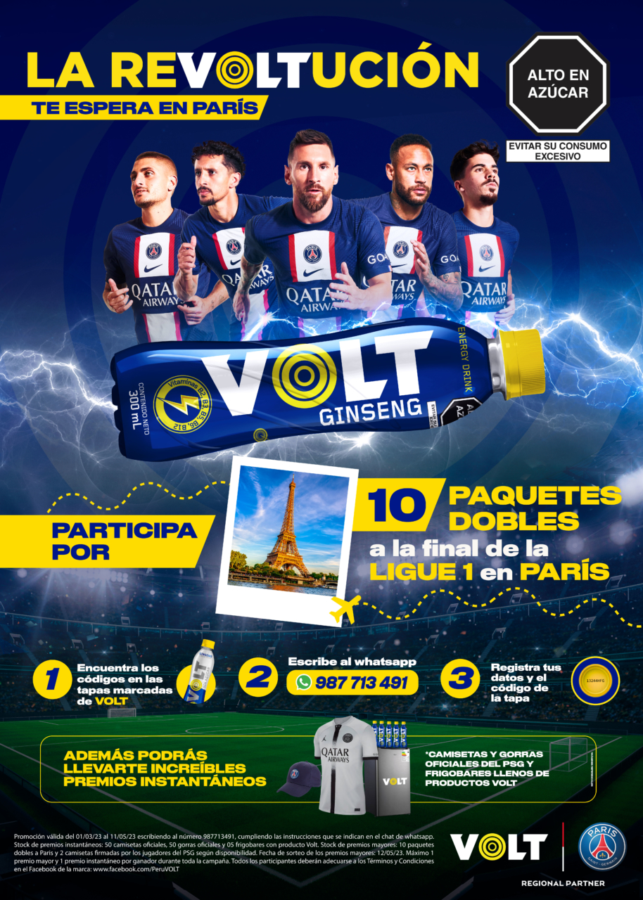 Volt llevará a 20 peruanos a ver la final de la Ligue 1 en París